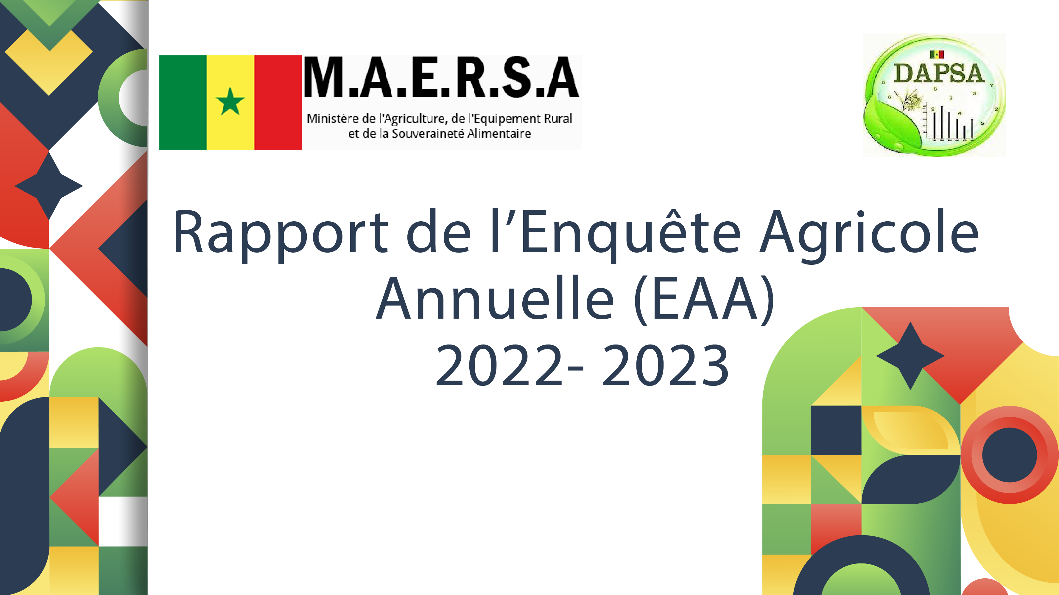 Rapport_EAA 2022_2023 | Direction de l'Analyse, de la Prévision et des Statistiques Agricoles ...
